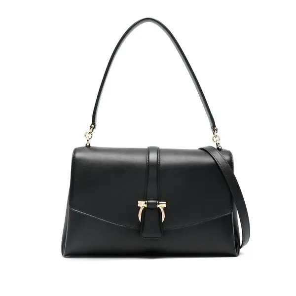 FERRAGAMO Calf Leather Tote Bag With Gold-tone Hardware