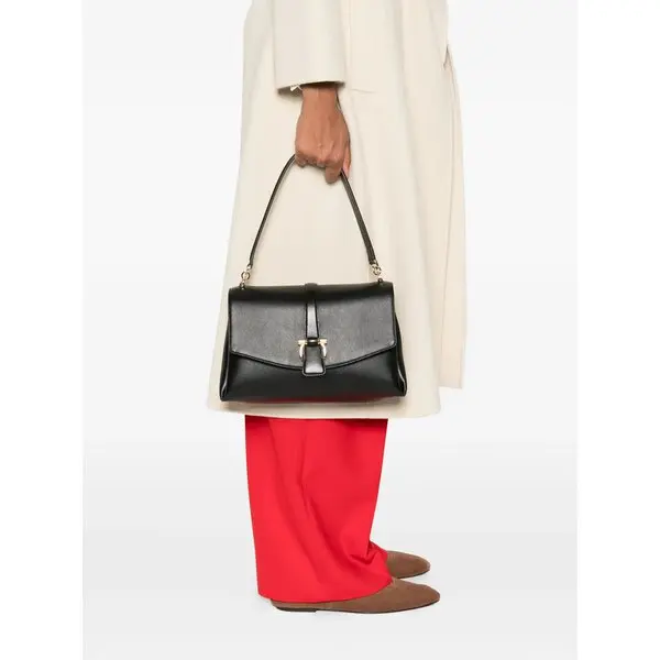 FERRAGAMO Calf Leather Tote Bag With Gold-tone Hardware