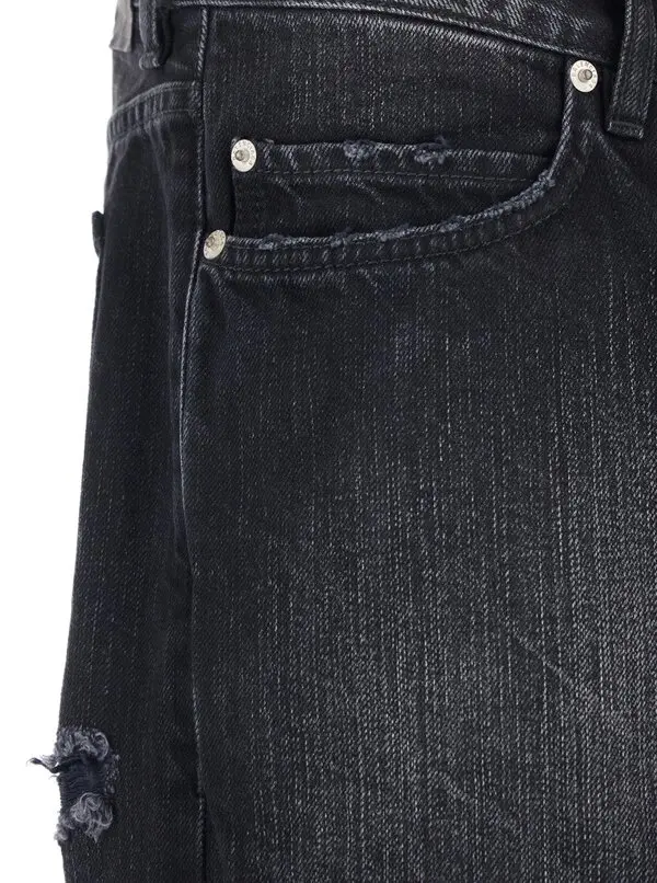 Balenciaga Distressed Black Denim Jeans - Multicolor