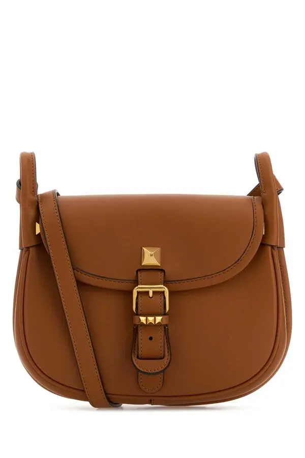 Valentino Garavani Calf Leather Crossbody Bag - Brown
