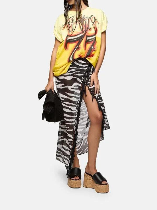 Attico Graphic Print Cotton T-shirt
