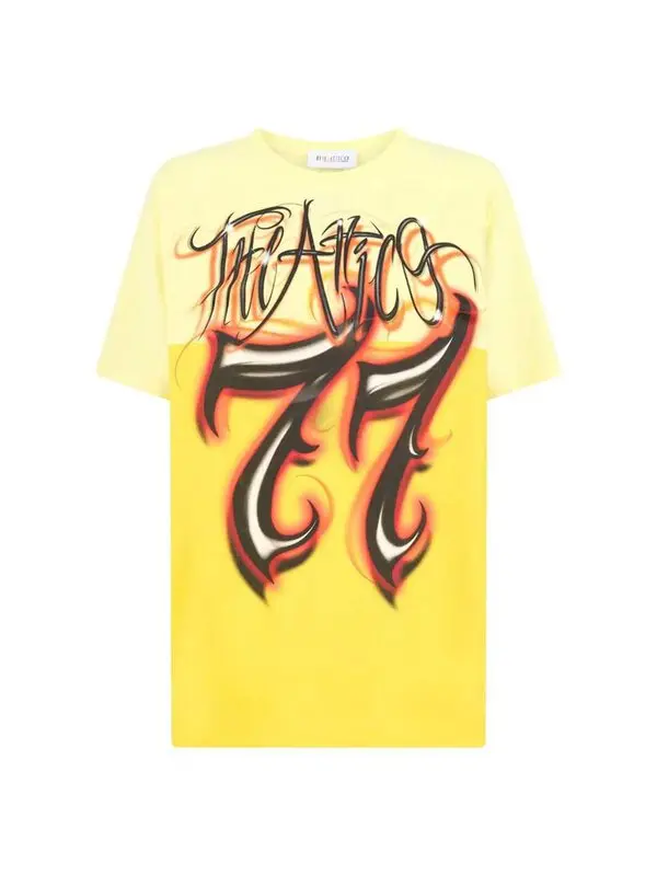 Attico Graphic Print Cotton T-shirt - Multicolor
