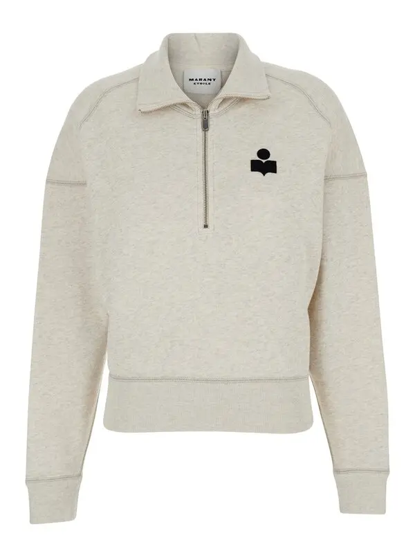 Isabel Marant Étoile Cotton Blend Sweatshirt With Logo - Multicolor