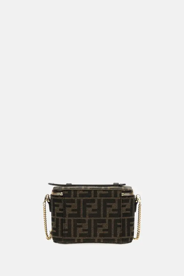 Fendi Ff Jacquard Vanity Case With Chain Strap