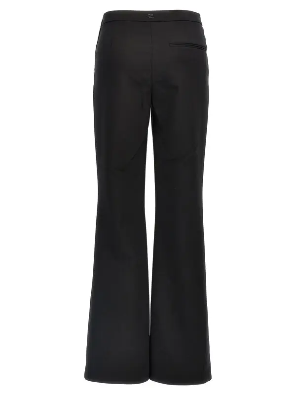 COURREGES Oblique Tailored Wool Blend Bootcut Pants - Black