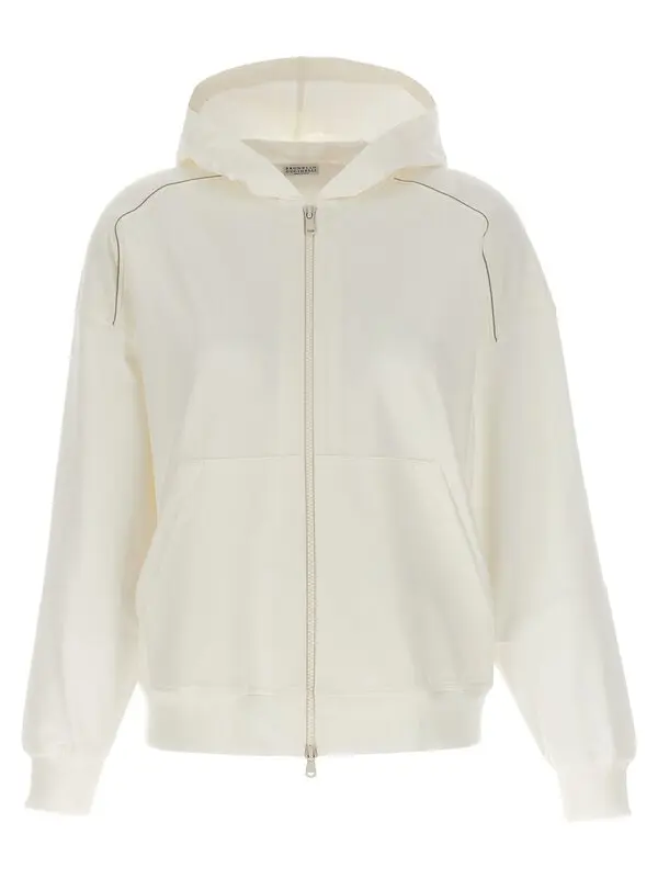 Brunello Cucinelli Monile Hoodie - White