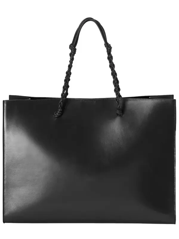 JIL SANDER Leather Tote Bag - Black
