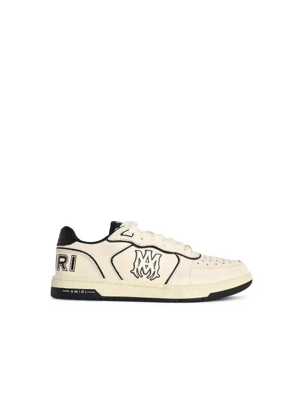 Amiri Newport Leather Blend Sneakers - Cream