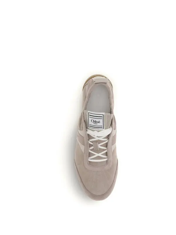 Chloé Kick Suede Sneakers - Cream