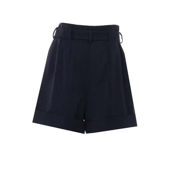 Balmain Grain De Poudre Belted High-waist Hotpants - Black