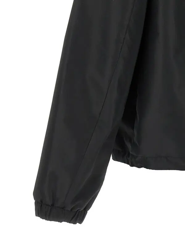 Fendi Monogram Logo Print Tech Fabric Blouson - Black