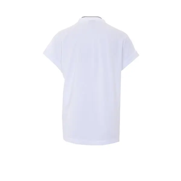 Brunello Cucinelli Monile Embellished V-neck T-shirt - White