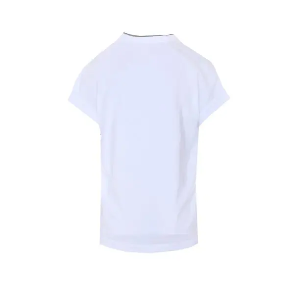 Brunello Cucinelli Monile Embellished V-neck T-shirt - White