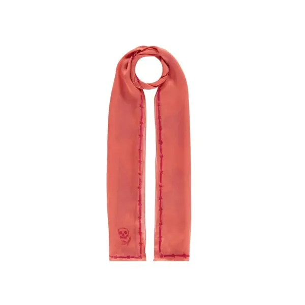 Givenchy Logo Silk Scarf - Orange