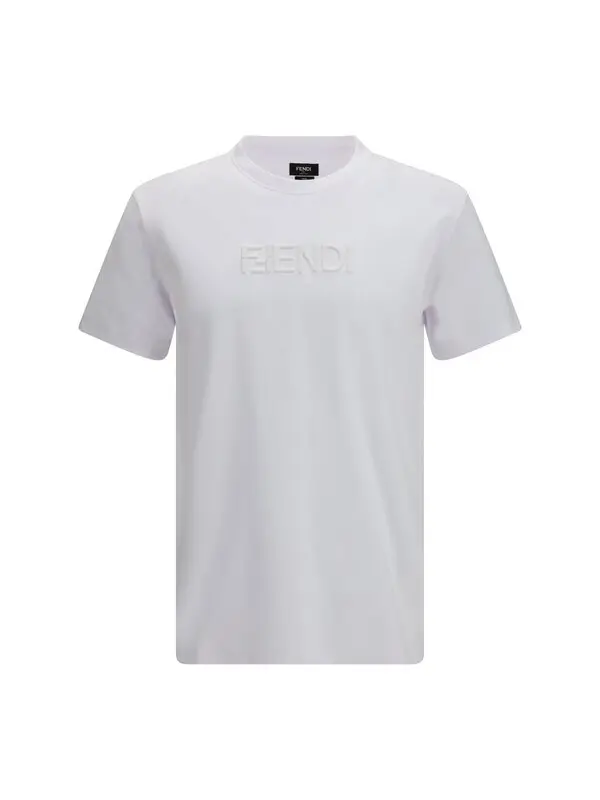 Fendi Cotton T-shirt With Embroidered Logo