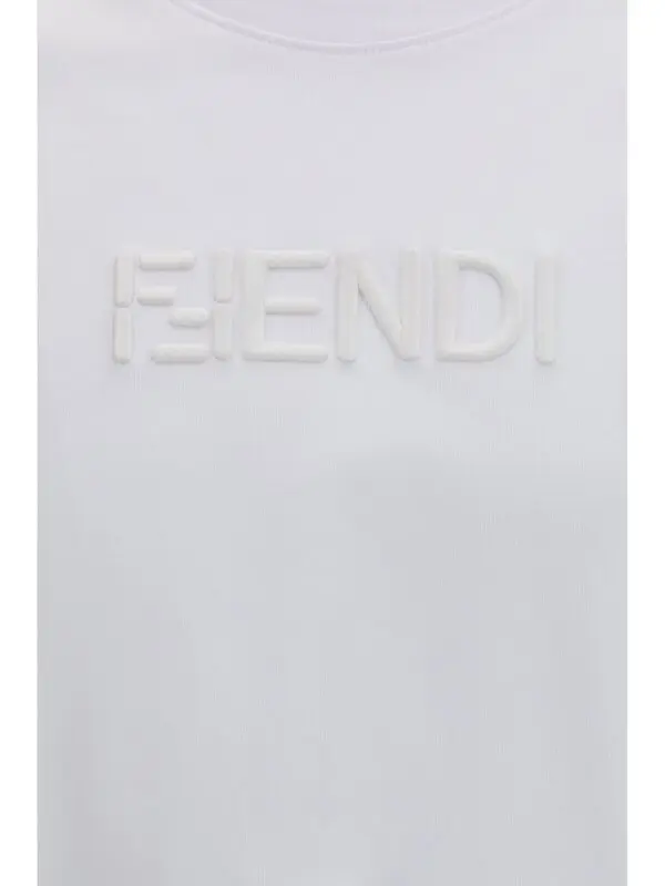 Fendi Cotton T-shirt With Embroidered Logo