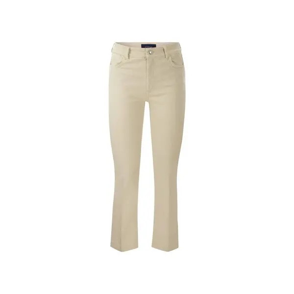 Sportmax Cotton-blend Flared Jeans - Cream