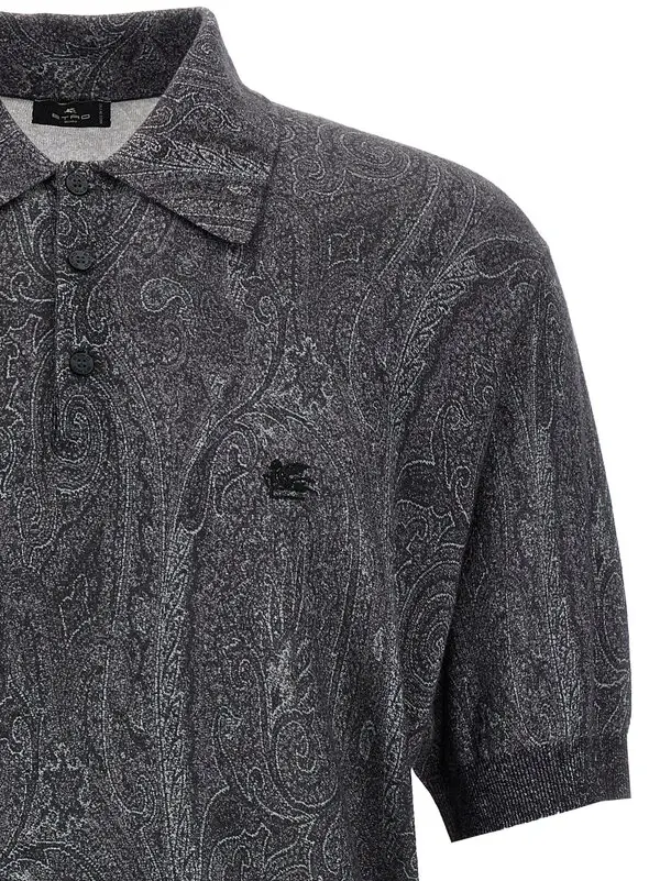 Etro Paisley' Polo Shirt - Multicolor