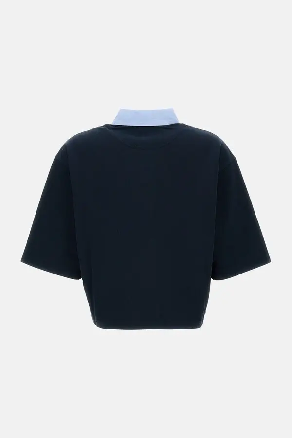 Stella McCartney Cotton Pique Cropped Polo T-shirt - Multicolor
