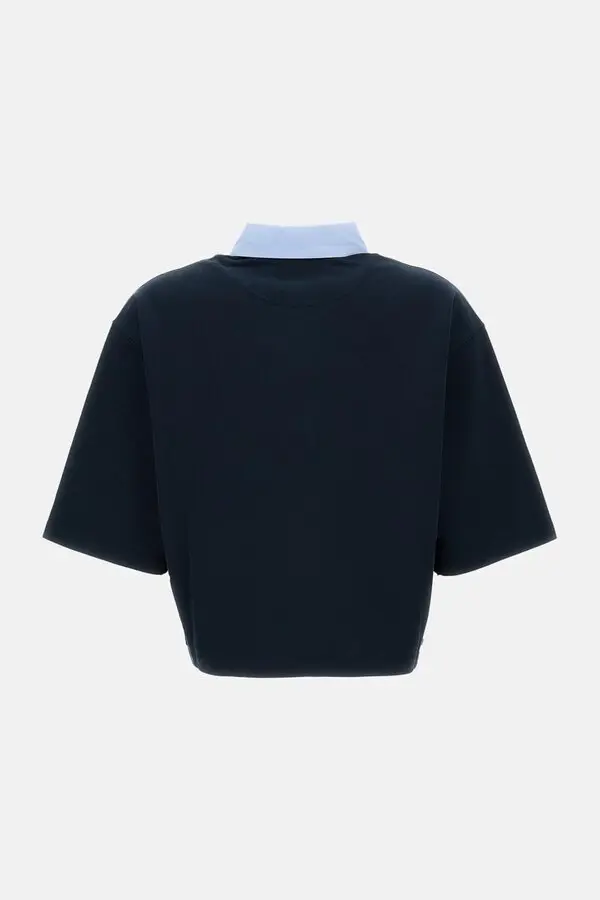 Stella McCartney Cotton Pique Cropped Polo T-shirt - Multicolor