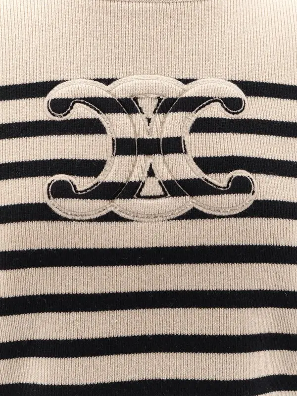 Celine Triomphe Cashmere And Wool Sweater