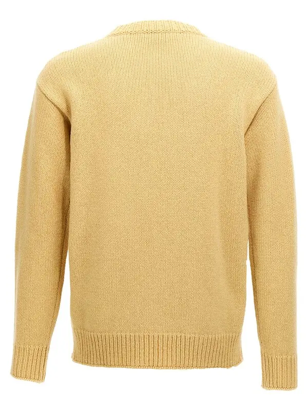 Marni Wool Crew Neck Sweater With Embroidered Logo