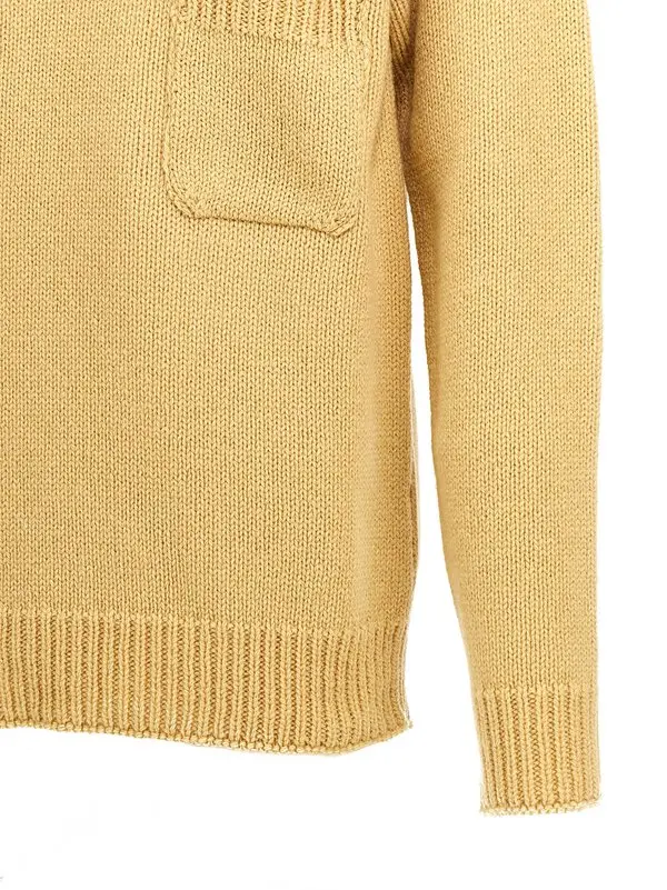 Marni Wool Crew Neck Sweater With Embroidered Logo