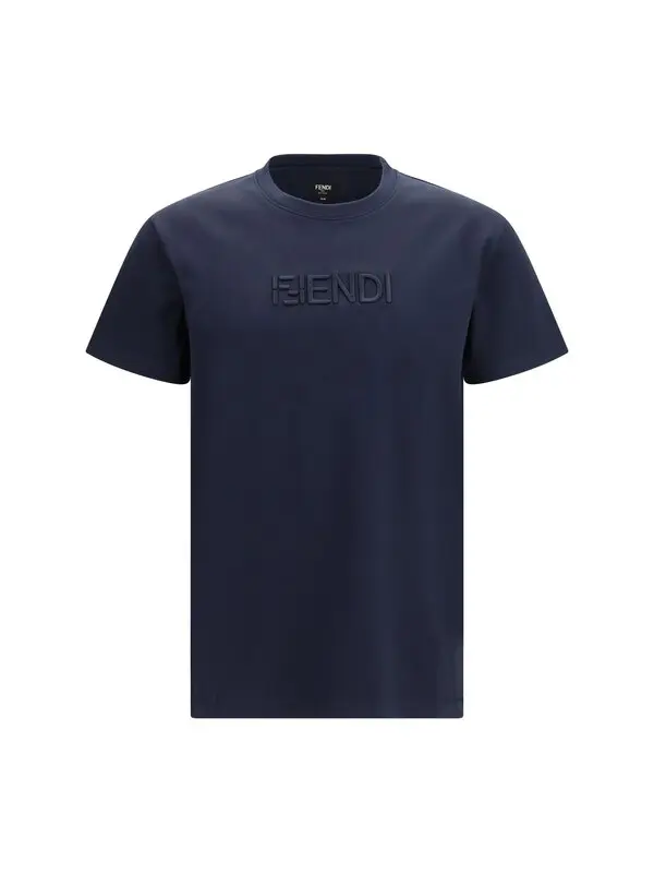 Fendi Cotton T-shirt With Embroidered Logo