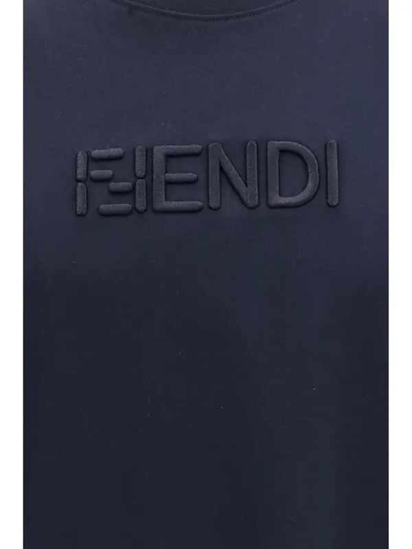 Fendi Cotton T-shirt With Embroidered Logo