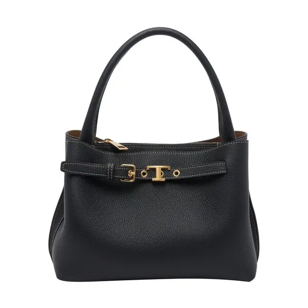 TOD'S Mini Leather Handbag With Decorative Stitching