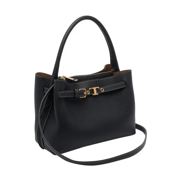 TOD'S Mini Leather Handbag With Decorative Stitching