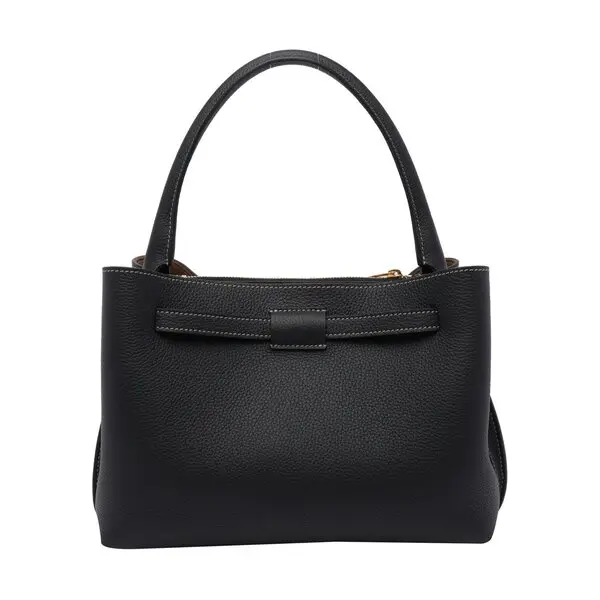 TOD'S Mini Leather Handbag With Decorative Stitching