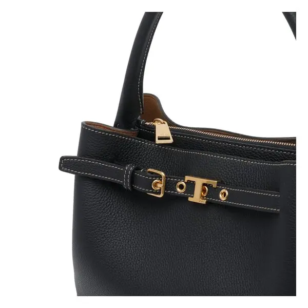 TOD'S Mini Leather Handbag With Decorative Stitching