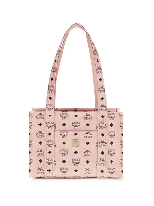 Mcm Aren Visetos Tote Bag - Pink