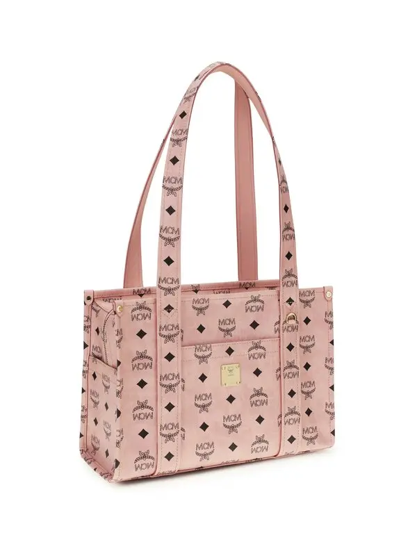 Mcm Aren Visetos Tote Bag With Gold Tone Details