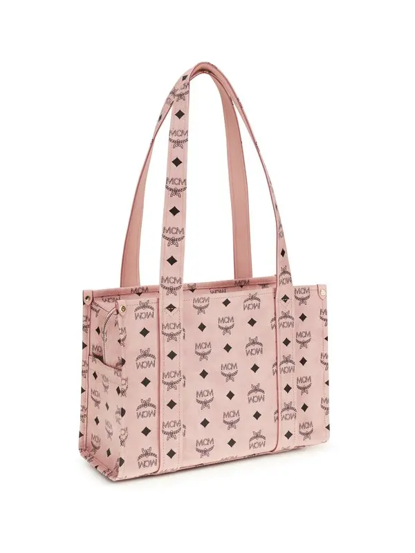 Mcm Aren Visetos Tote Bag With Gold Tone Details