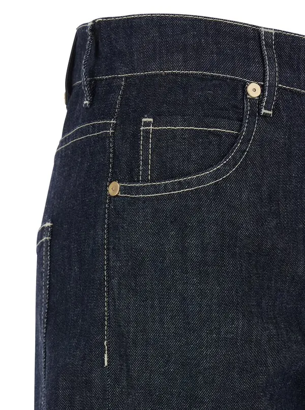 Max Mara Chiara Blue Denim Jeans - Multicolor