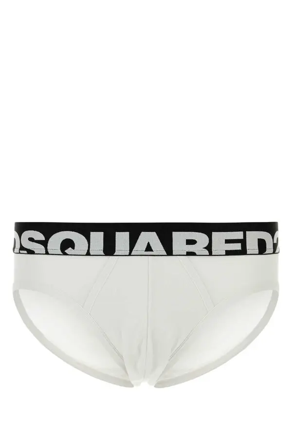 Dsquared2 Stretch Cotton Brief - White