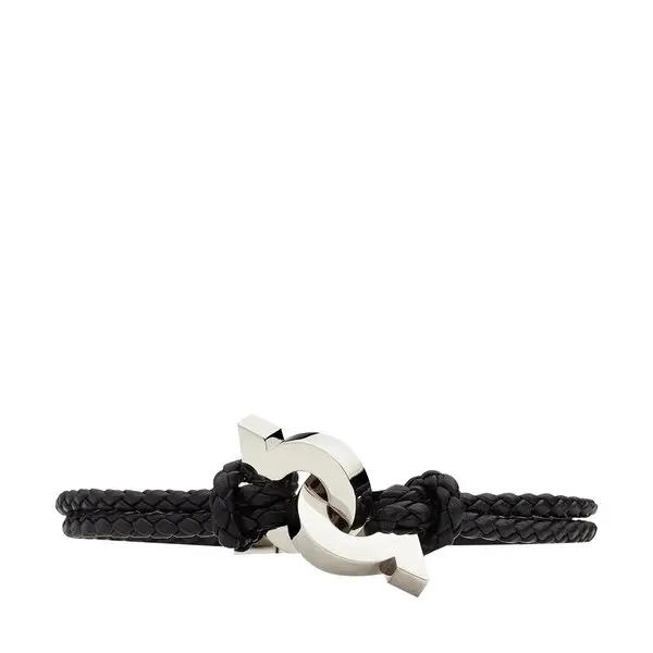 FERRAGAMO Intertwined Gancini Bracelet - Black