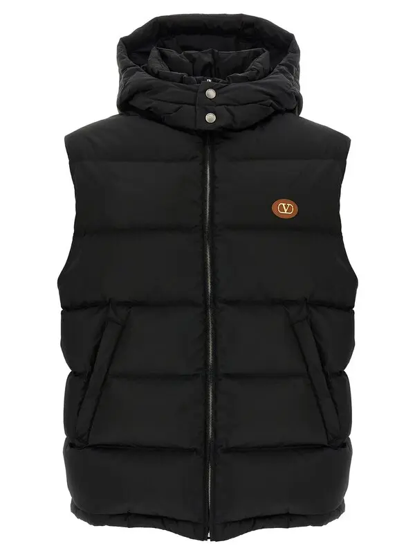Valentino Garavani Vlogo Signature Puffer Vest - Black