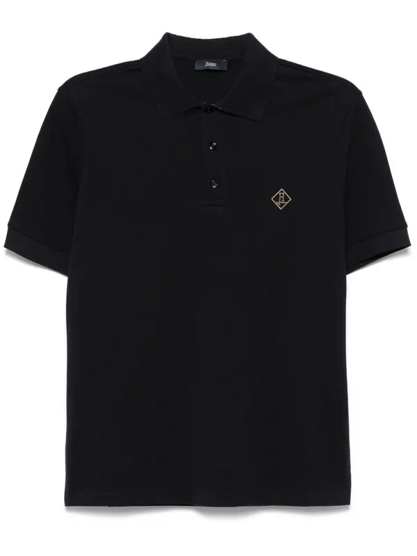 Herno Logo Cotton Polo Shirt - Multicolor
