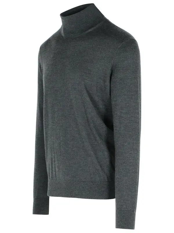 Zegna Cashmere And Silk Turtleneck Sweater - Gray
