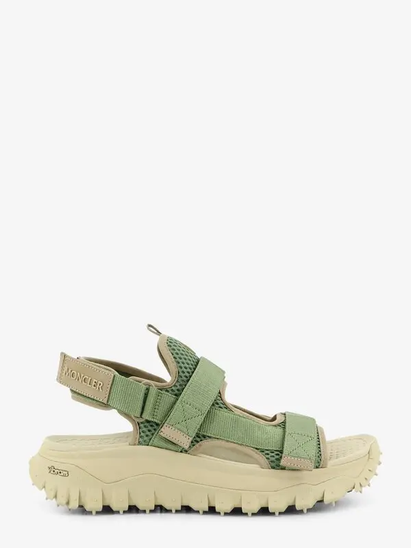 Moncler Trailgrip Vela Cordura Mesh And Rubber Sandals - Green