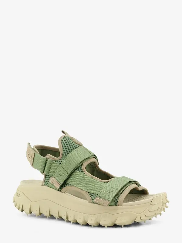 Moncler Trailgrip Vela Cordura Mesh And Rubber Sandals - Green