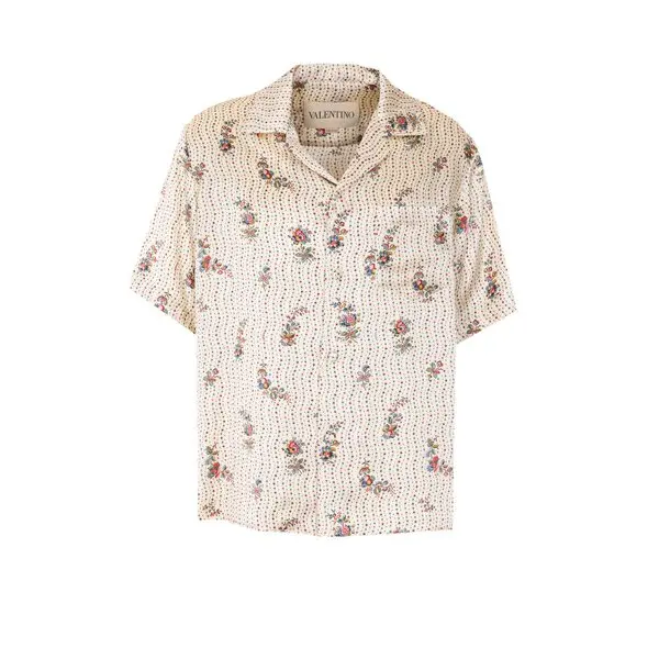 Valentino Garavani Papier Floral Print Bowling Shirt - Multicolor