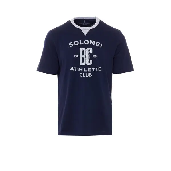 Brunello Cucinelli Solomei Print Logo T-shirt