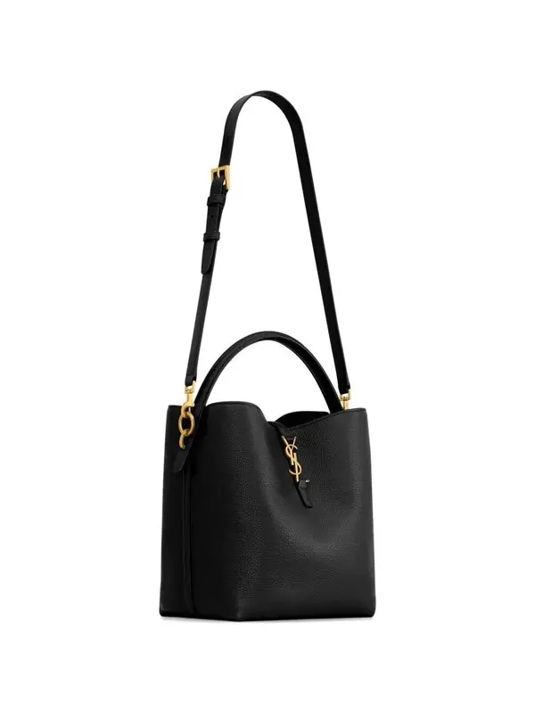 Saint Laurent Le 37 Grained Leather Bucket Bag - Black