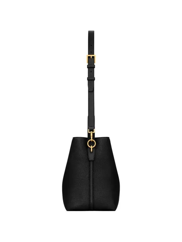 Saint Laurent Le 37 Grained Leather Bucket Bag - Black