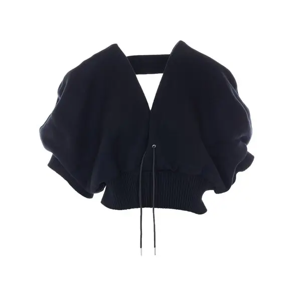 Sacai Knit Pullover With Puffed Sleeves