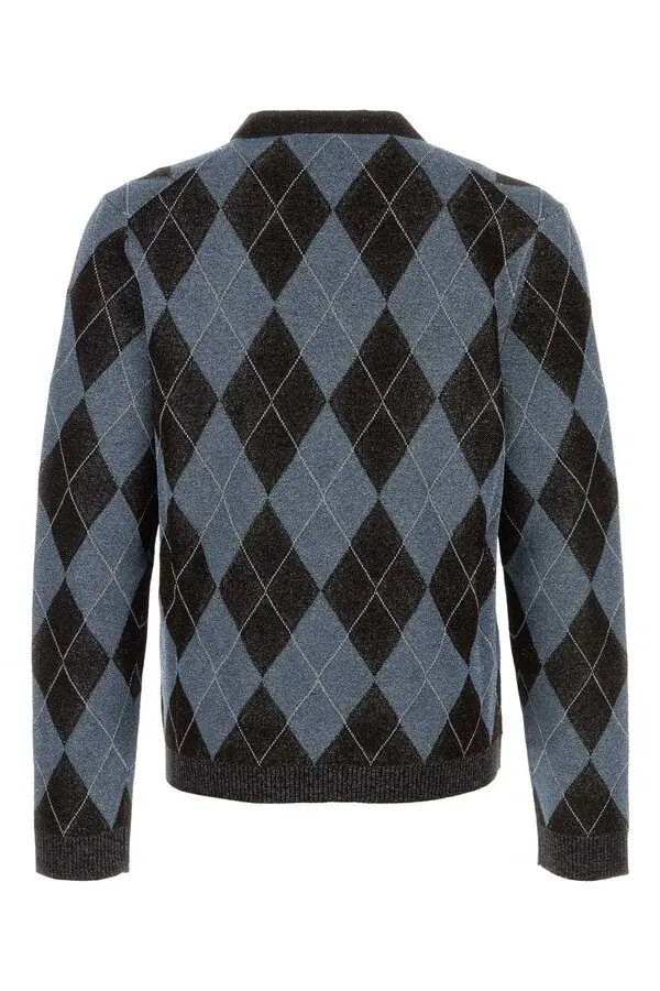 Gucci Embroidered Stretch Wool Blend Cardigan